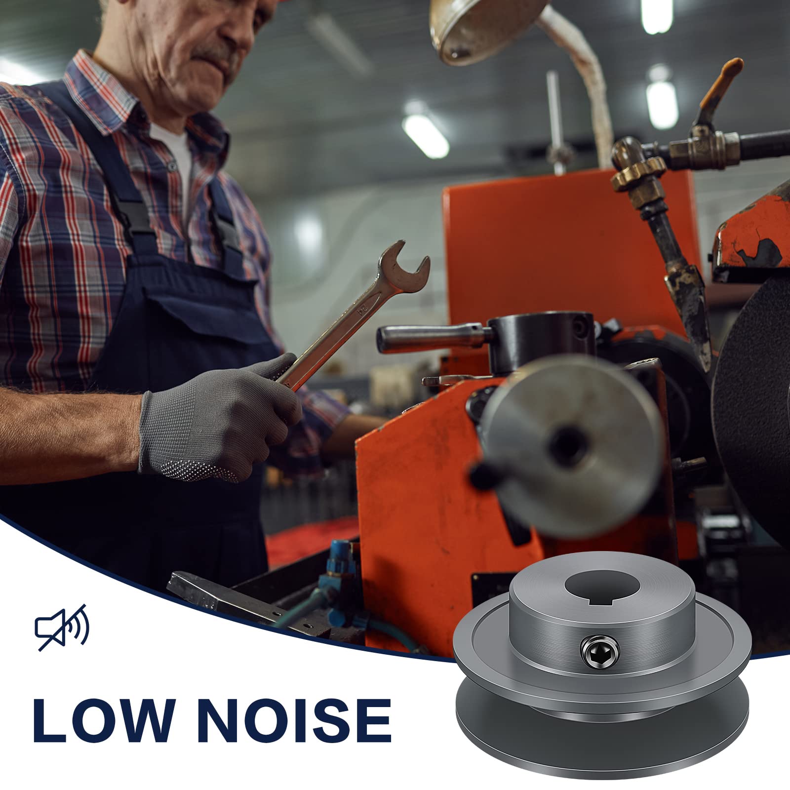 Tondiamo Mechanical Belt Pulley Single/Double Groove Web Sheave Bored-to-Size Belt Sheave Cast Iron Belt Section (AK25-5/8, Single Groove)
