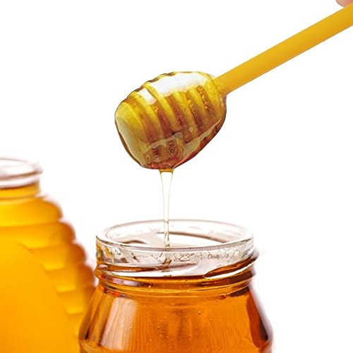 Pack of 50 Pieces 6 Inch Wood Honey Dipper tick Spoon Dip Drizzler Server for Honey Jar Dispense Drizzle Honey New