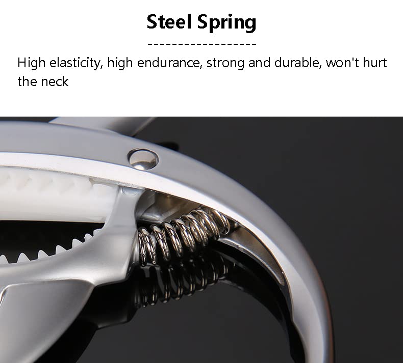 Shark Guitar Capo Zinc Alloy Capo for Guitar Ukulele Bass (Bright Silver)
