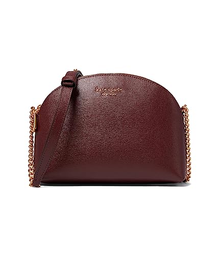 Kate Spade New York Morgan Saffiano Leather Double Zip Dome Crossbody Cordovan One Size