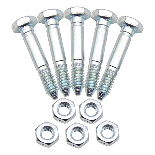 Shear Pins Bolts & Nuts for Ariens Snowthrower 53200500 532005 51001600 Replacement 5pk
