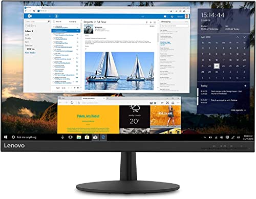 Lenovo L24q-30 23.8-inch QHD (2560 x 1440) LED Backlit IPS Monitor, FreeSync, Widescreen, 3-Side Narrow Bezels, 75Hz, 4ms, HDMI, DP, Title, VESA Mount