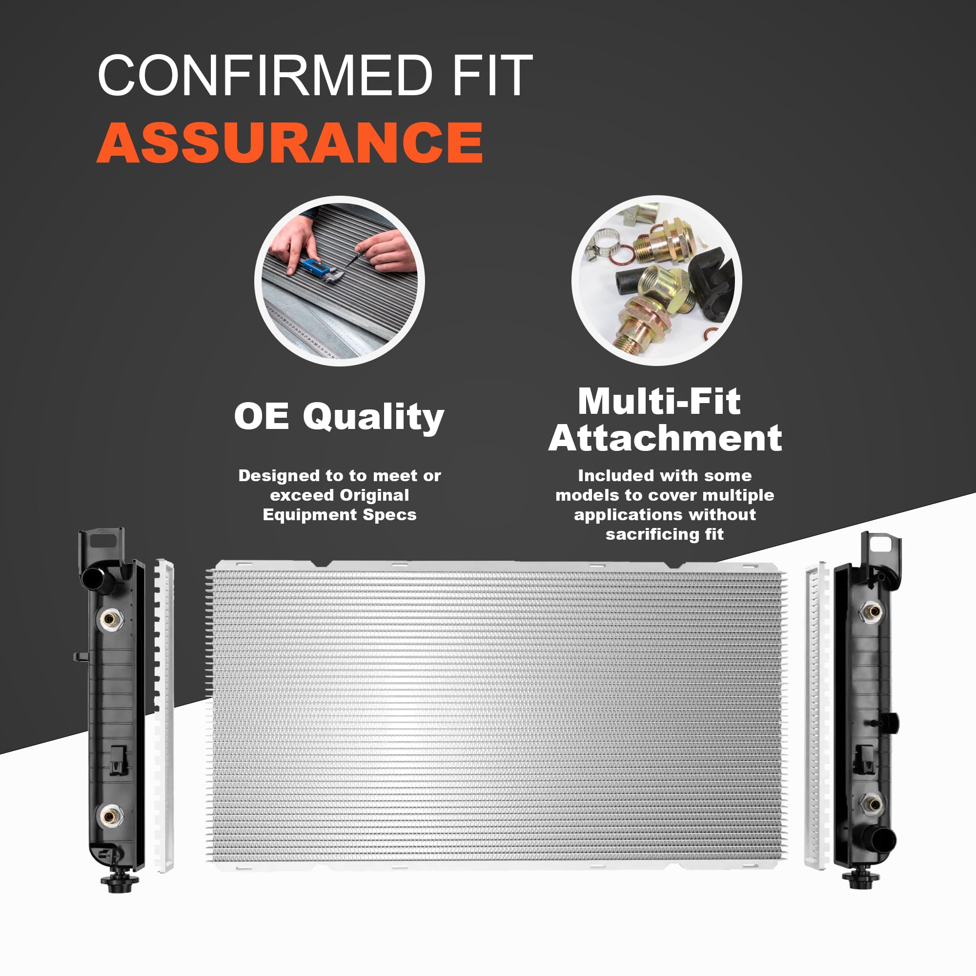 Klimoto Radiator | Compatible with Ford Ranger Bronco II Explorer Mazda Navajo 2.8L 2.9L 3.0L 4.0L V6 Manual Transmission only, Will not work for Automatic | KLI897