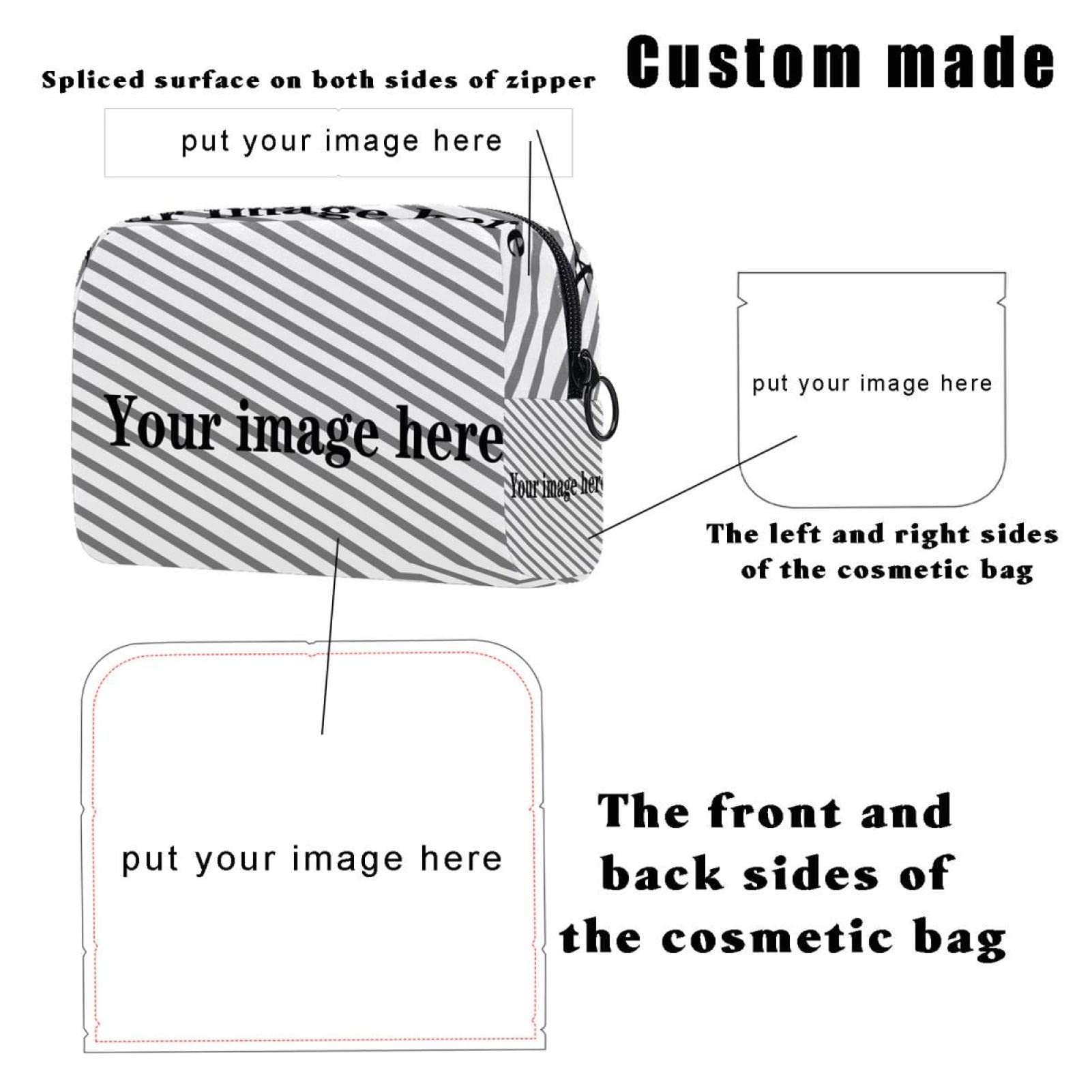 TBOUOBT Cosmetic Travel Bags, Makeup Case, Makeup Bag for Toiletries, Llama Cactus Cartoon
