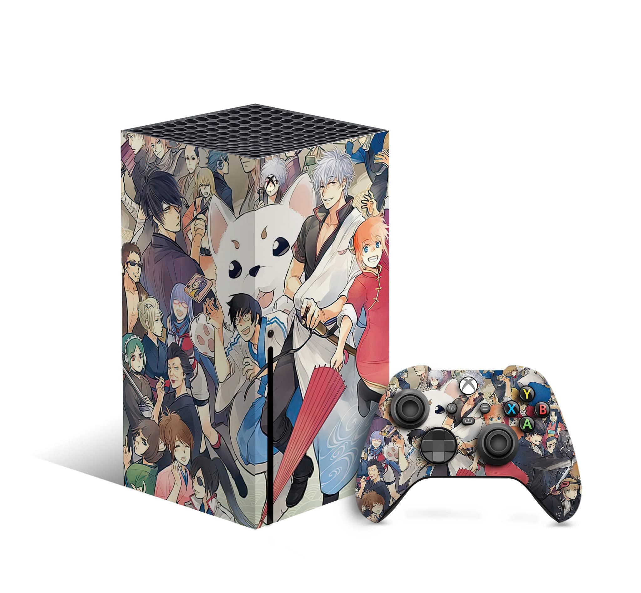 Silver Souls Anime TV Series Gintoki X-box-Series-X Console and Controller Skin Set, Skin Wrap Decal Kit