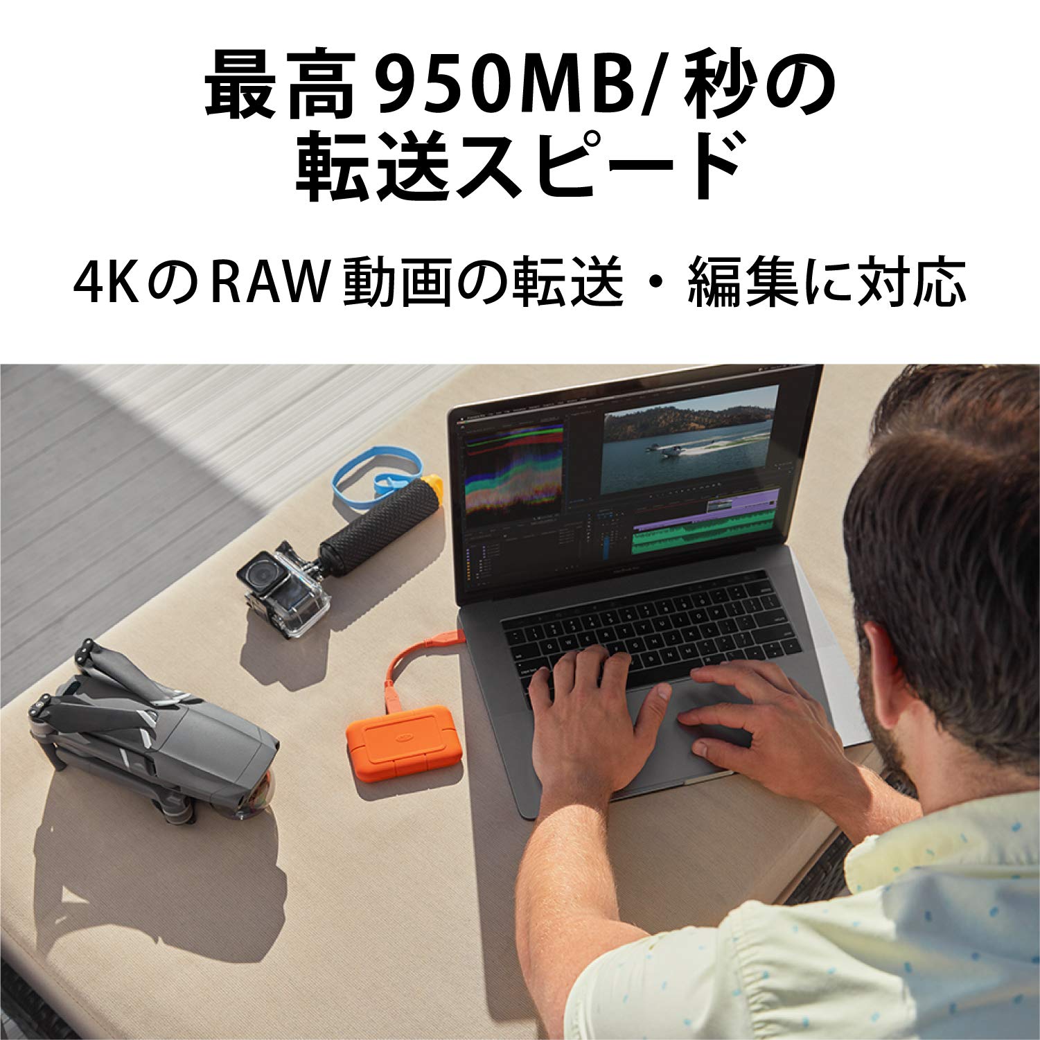 LaCie Portable SSD 1TB Rugged SSD USB3.1 (Gen2) IP67 Waterproof STHR1000800