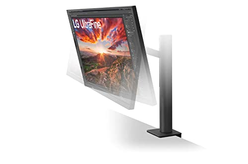 LG 27” 27BN88U-B Ergo IPS UHD 4K Ultrafine™ Monitor (3840x2160) with Ergonomic Stand & C-Clamp, USB Type-C™, DCI-P3 95% (Typ.) & VESA DisplayHDR 400
