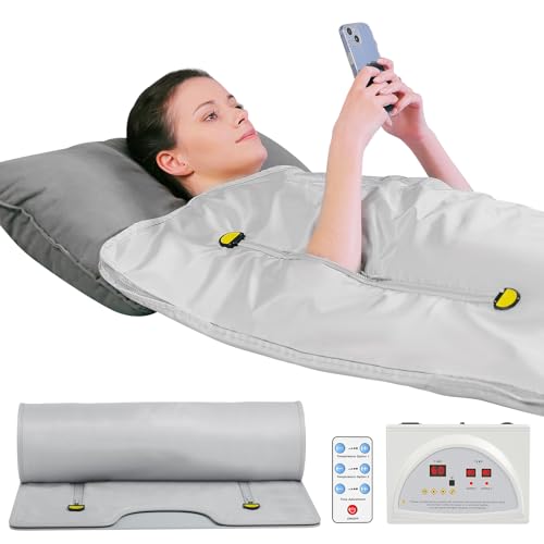 RELOIVE Far Infrared Sauna Blanket, Portable Infrared Sauna for Home Relaxation - Infrared Blanket Sauna with 95-176β Temp Range, Home Sauna Heating with Remote, Calm Your Body and Mind