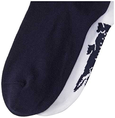 Lacoste 2-Pack Ped Socks w Word at Ankle Navy Blue/White 6 (US Men's Shoe 9-12)