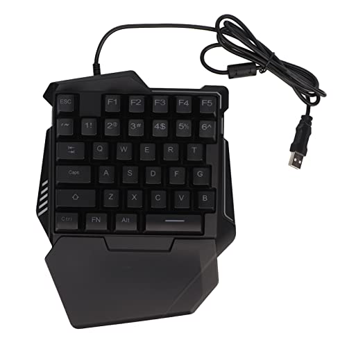 VINGVO One Handed Gaming Keyboard, 35 Keys RGB Gaming Keyboard Ergonomic Design Silent for PC