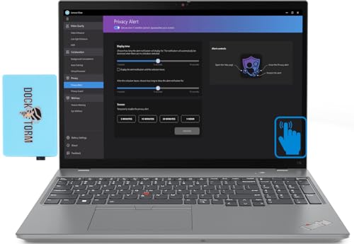 LENOVO T16 Gen 2 16.0" Touchscreen WUXGA IPS Laptop (Intel i7-1355U 10-Core, 40GB RAM, 1TB PCIe SSD, Intel UHD, Backlit KYB, FP, 2 Thunderbolt 4, WiFi 6E, Win 11 Pro) w/Dockztorm Dock