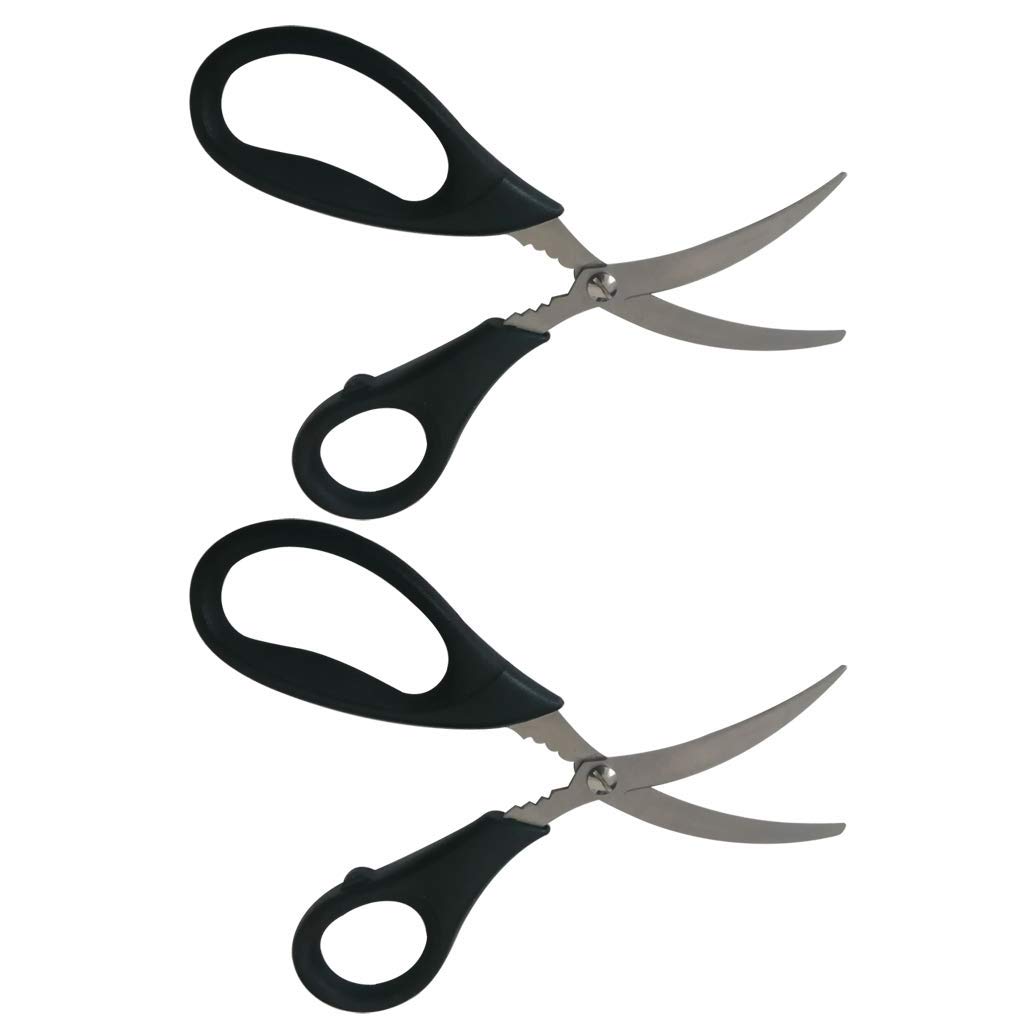 Shrimp Deveiner Scissors Tool, Shrimp Deveiner Cleaner - Seafood Scissors, Lobster Shrimp Scissors Tool, Lobster, Crawfish, Prawns Deveiner Scissors, Crab Leg Cracker, Pack of 2