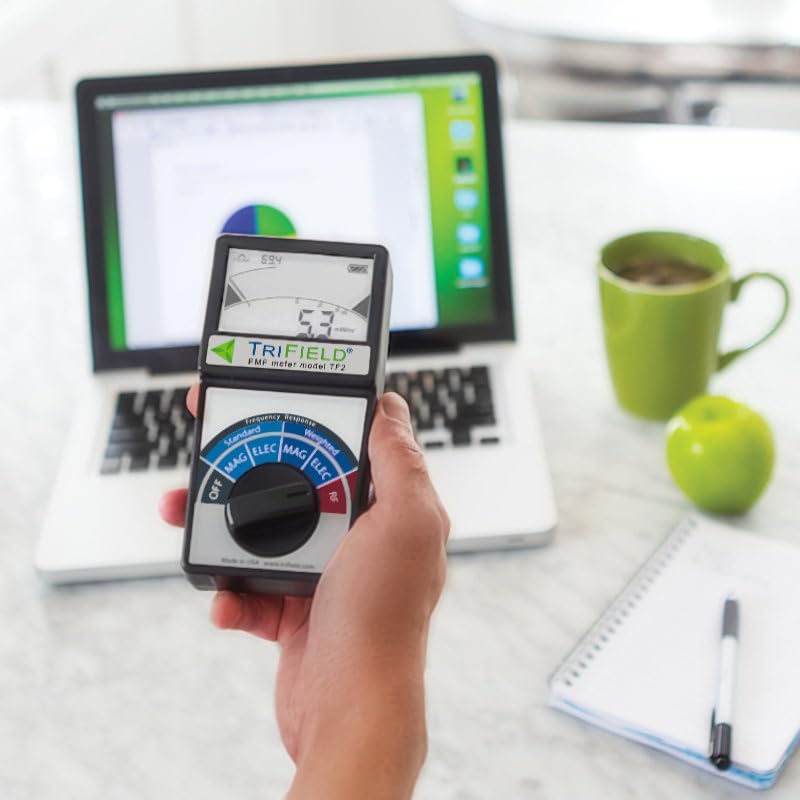 TriField EMF Meter Model TF2 – Detect All 3 Types of Electromagnetic Radiation in 1 Handheld Device: Radio (RF), Magnetic (MF) and Electric Fields - 5G, Cell Towers, WiFi, Bluetooth, and Smart Meters