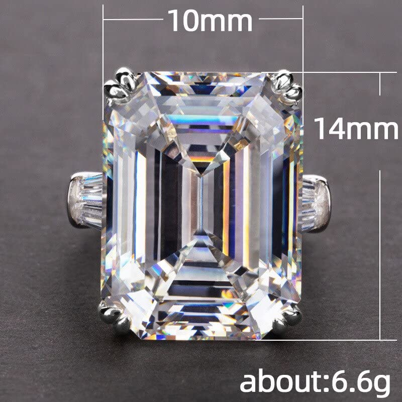 Simple Shiny Big Rectangle Zircon Women Rings White/Pink Stones Available Bridal Wedding Ring Noble Lady Ring