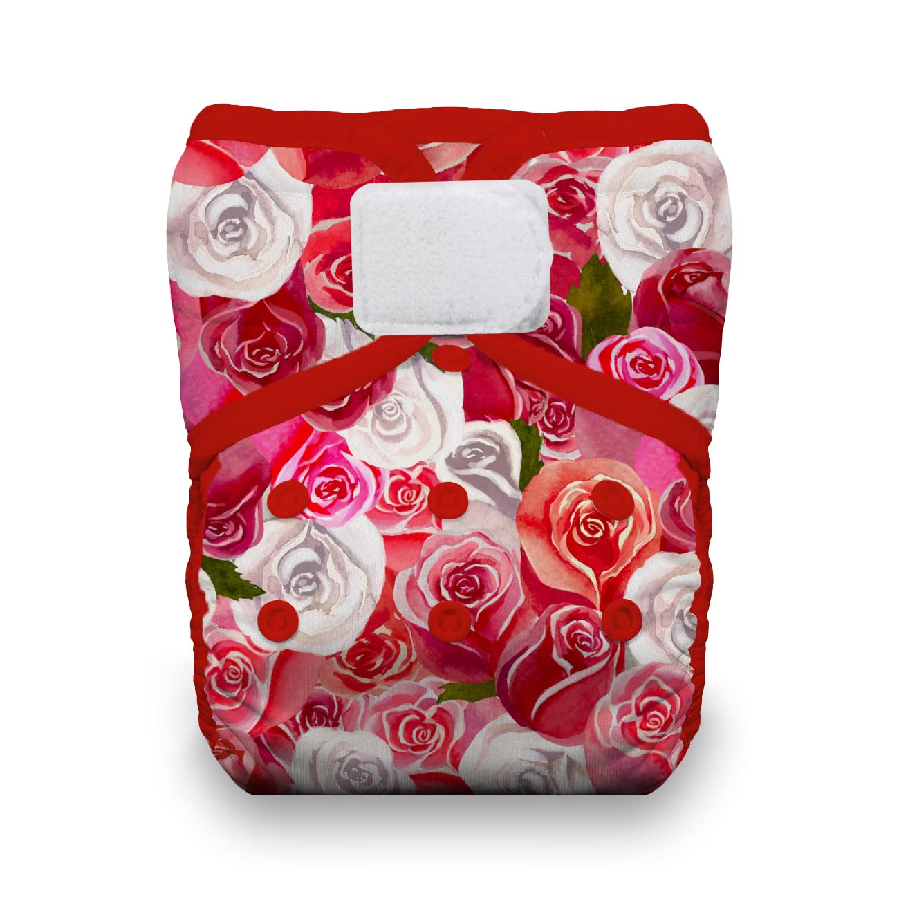 Thirsties Natural One Size Pocket Reusable Cloth Diaper, Hook & Loop Closure, Rosy