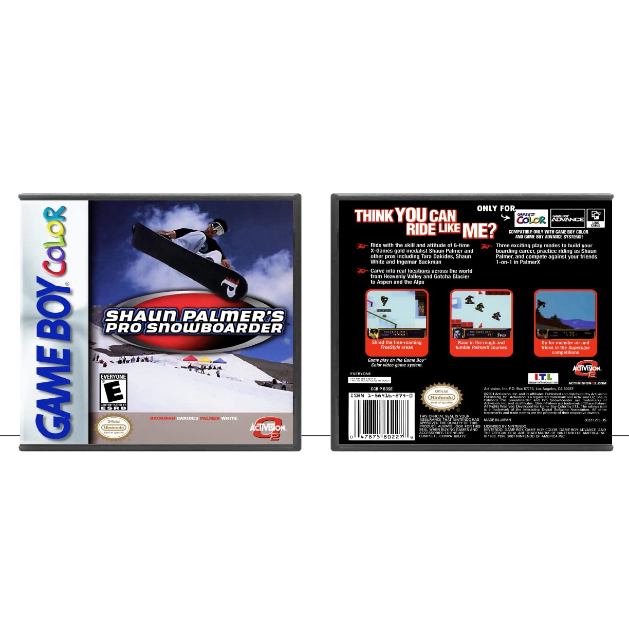 Shaun Palmer's Pro Snowboarder | (GBC) Game Boy Color - Game Case Only - No Game