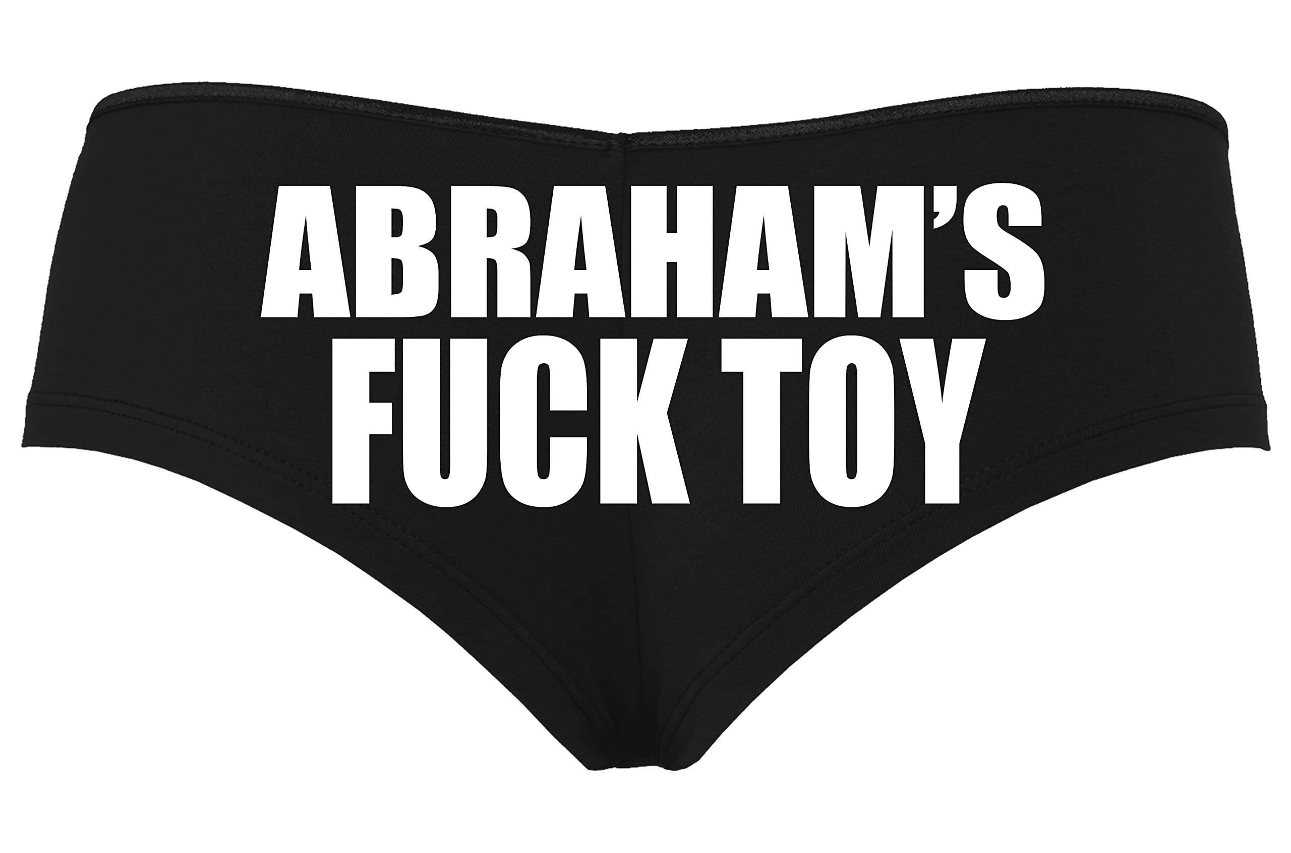 Knaughty Knickers Personalized Fuck Toy Cheeky Panties - Owned Submissive Slave Sexy Boyshort bdsm ddlg cgl (as1, alpha, l, regular, regular) Black