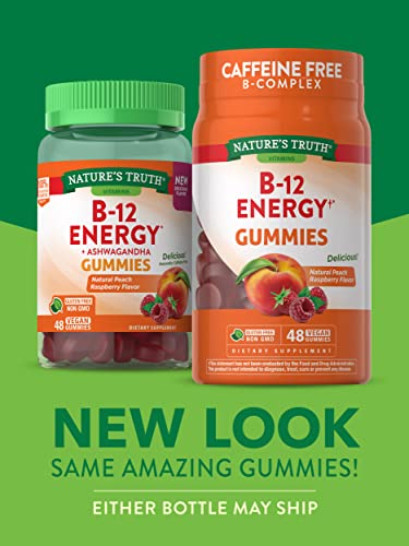Nature's Truth Vitamin B Complex Gummies | 48 Count | with B-Vitamins, L-Carnitine & Ashwagandha | Vegan, Non-GMO & Gluten Free Supplement