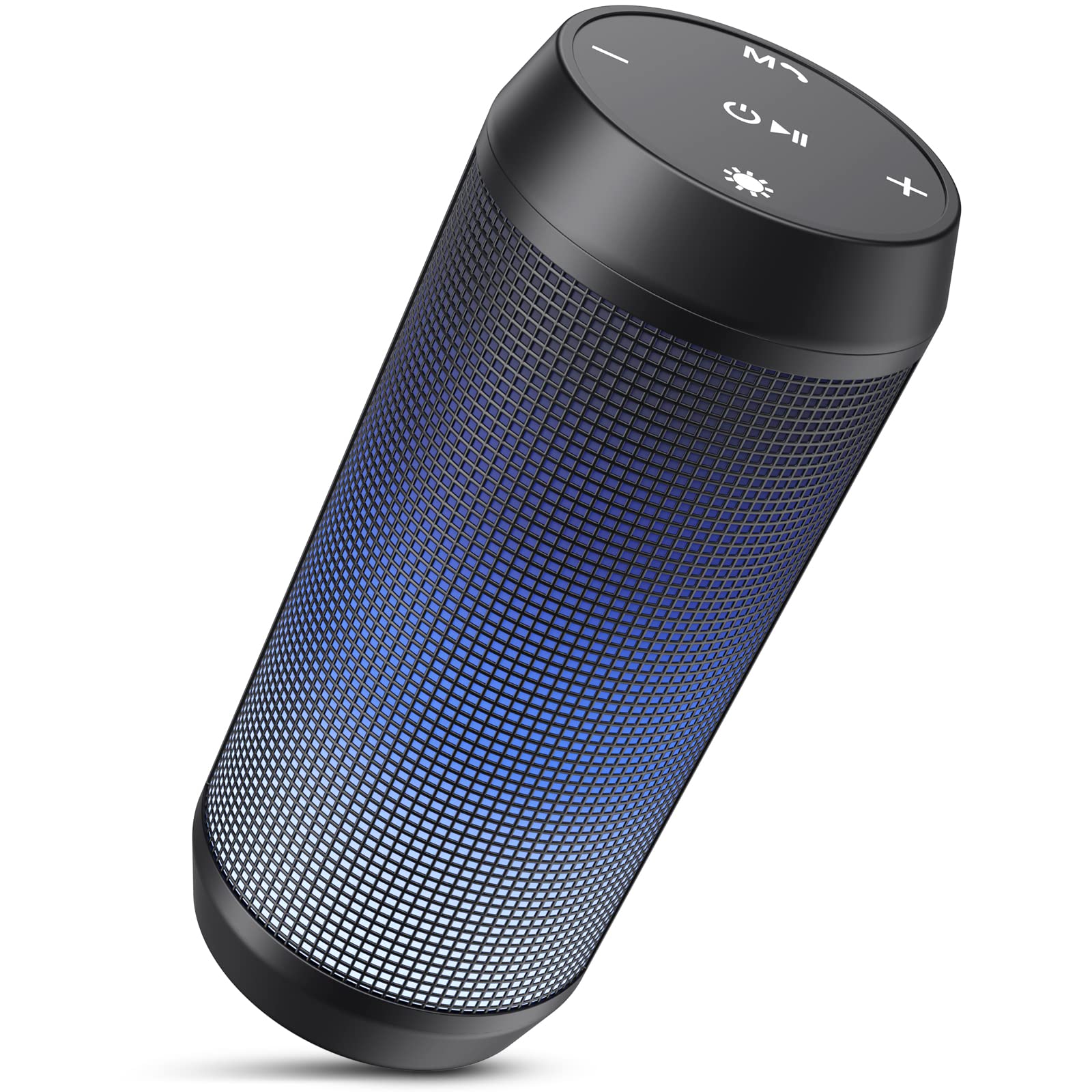 VOSFEEL Bluetooth Speakers Portable Wireless with True Wireless Stereo, Party Light, Loud Sound and Bass, Lightweight, TF Card, USB, Aux,