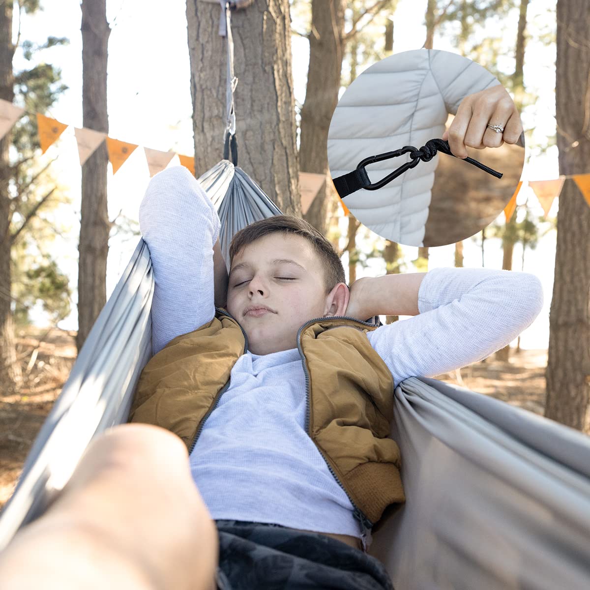 Naturehike Camping Hammock - Ultralight Outdoor Swing Anti Rollover Portable Parachute Garden Beach Travel Hammocks