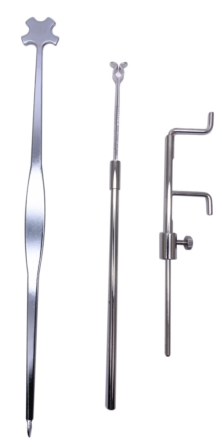 Liyafy Violin Luthier Install Repair Tool Kit Sound Post Gauge & Retriever Clip & Setter Silver