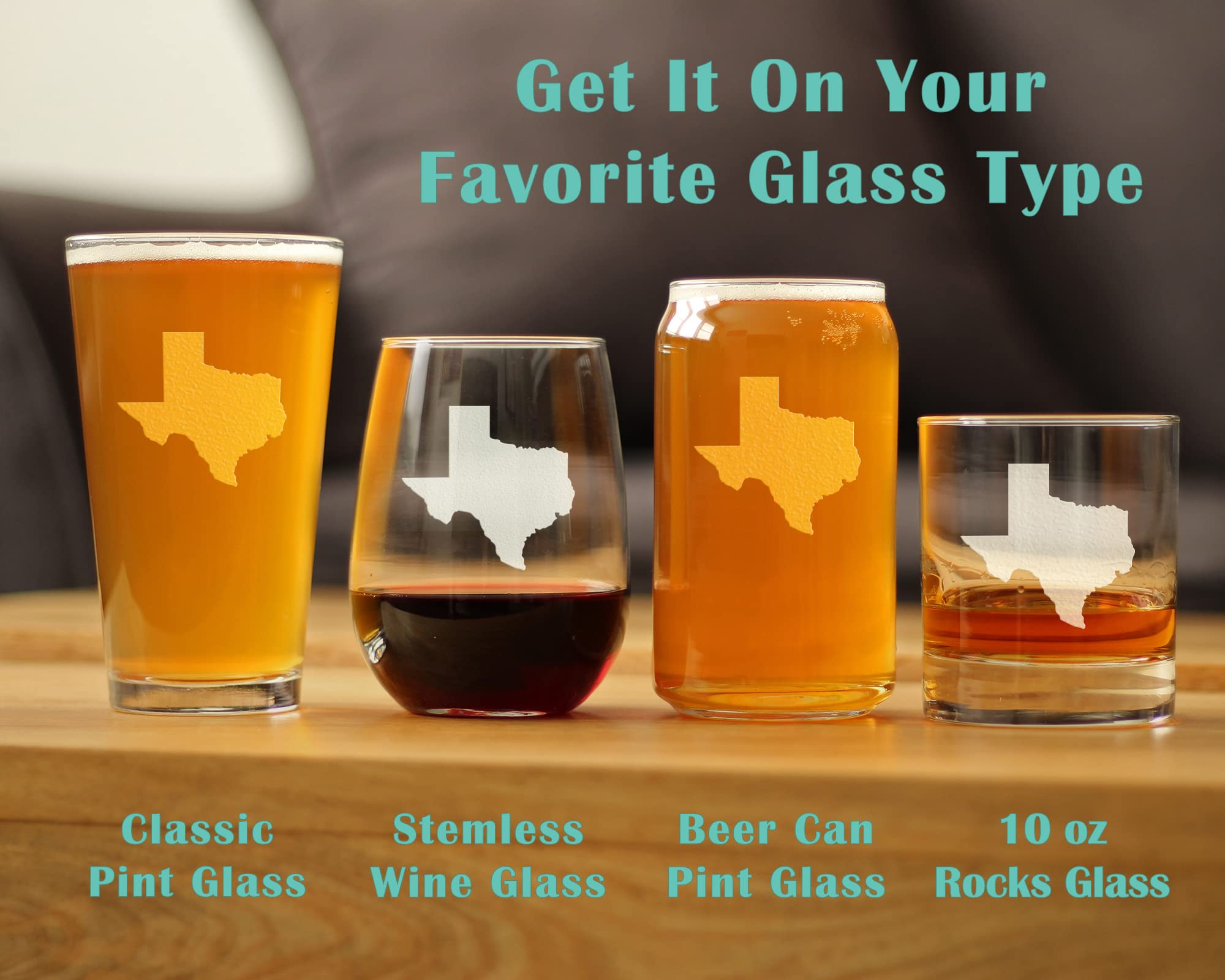 Texas State Outline - Whiskey Rocks Glass - State Themed Drinking Decor and Gifts for Texan Women & Men - 10.25 Ounce
