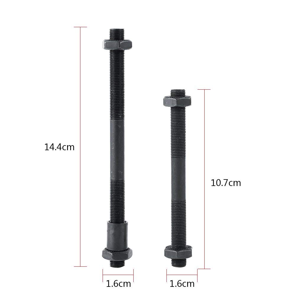 Liccx Durable Steel Front axle Rear axle,1 Pair Front and Rear Shaft,Hollow Hub Front and Back Axles Bike axles Bicycle Supplies