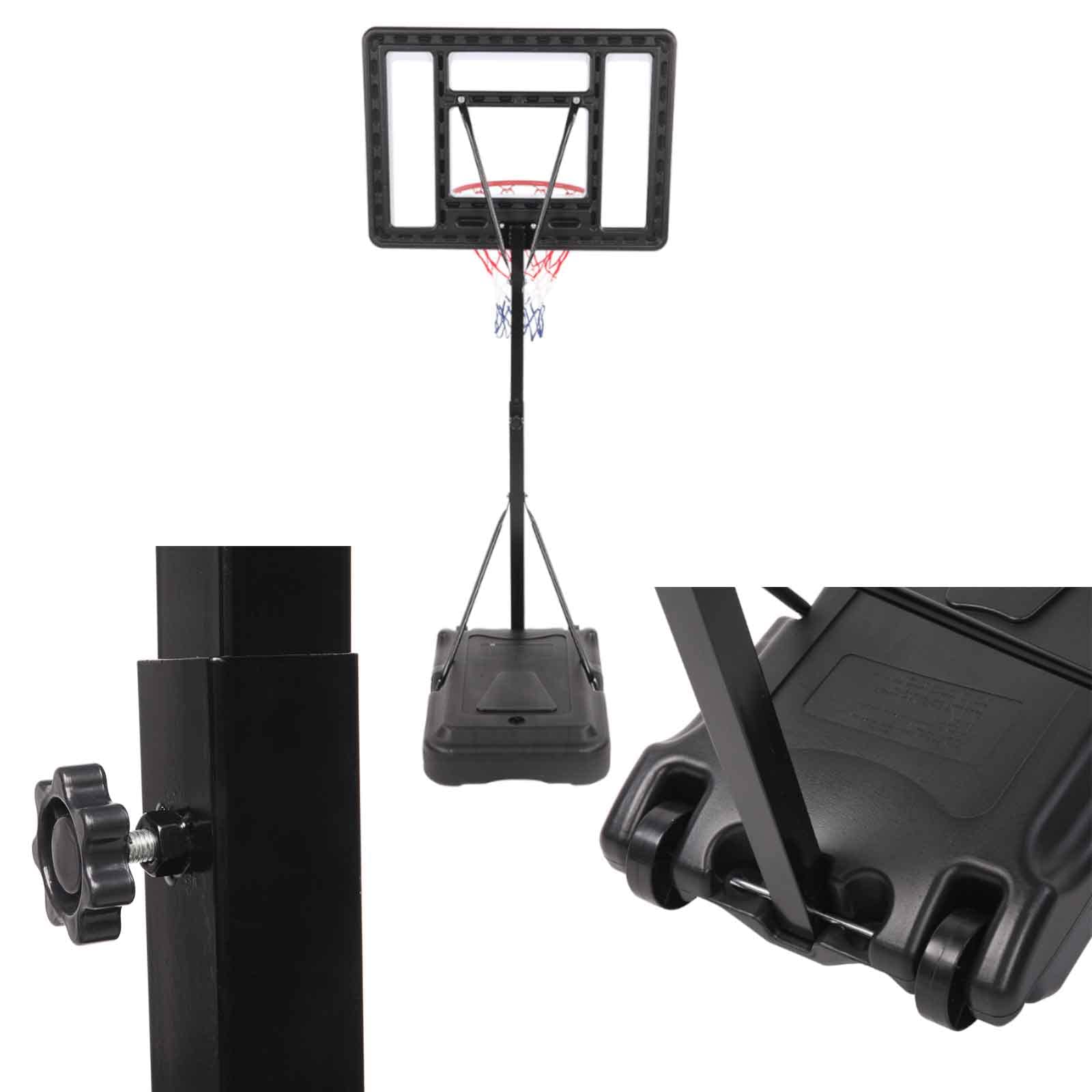 Ralch Wysom Portable Movable Swimming Pool PVC Transparent Backboard Basketball Stand (Basket Adjustment Height 45-53inch) Maximum Applicable for 7# Ball
