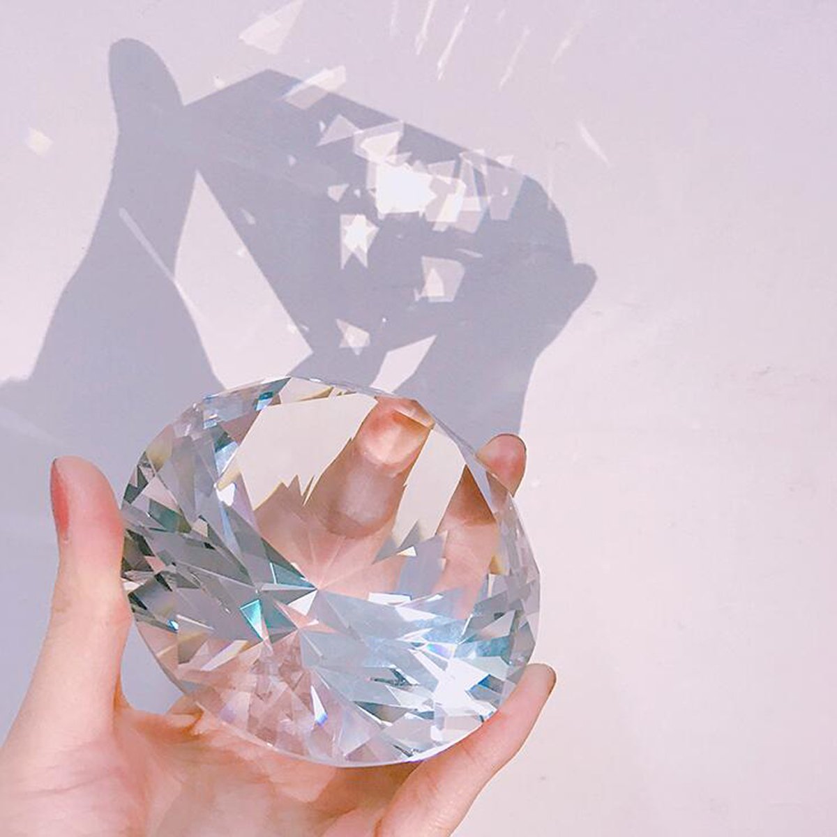 LONGWIN 80mm(3.1 Inch) Crystal Diamond Paperweight Jewels Wedding Decorations Centerpieces Home Decor (Clear)