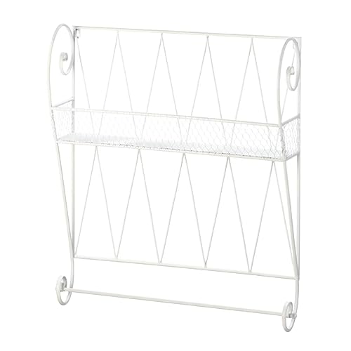 Summerfield Terrace 10018382 White Wire Wall Shelf, No Size, Multicolor