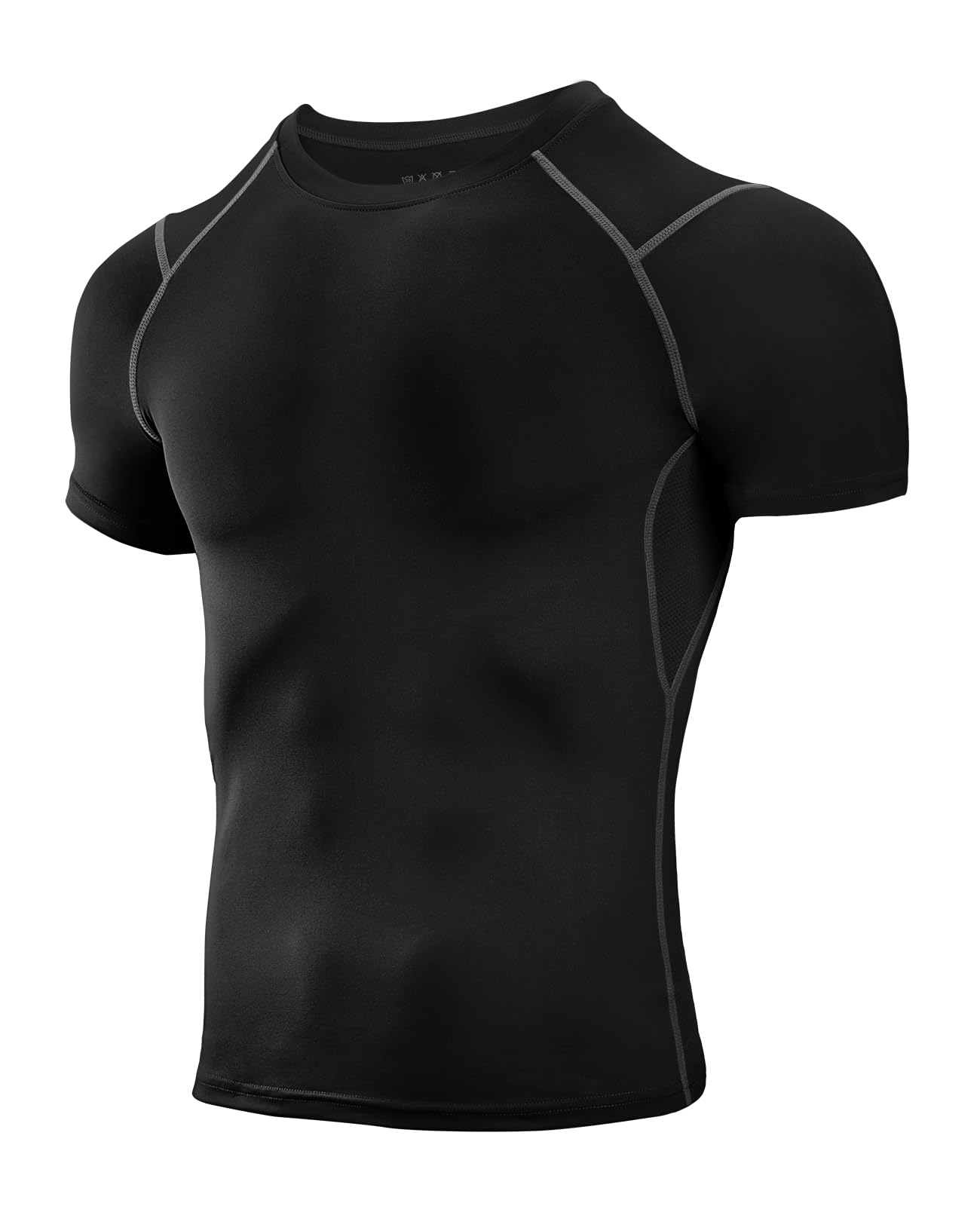 Niksa Men's Long Sleeve Compression Shirts 2 Pack, Athletic Base Layer Top, Cool Dry Workout T-Shirt, Running Shirts