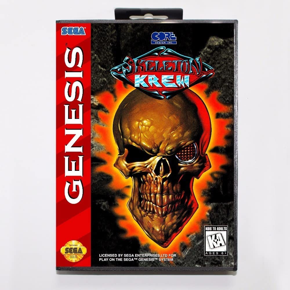 Skeleton Krew Game Cartridge 16 Bit MD Game Card With Retail Box For Sega Mega Drive For Genesis (Black)