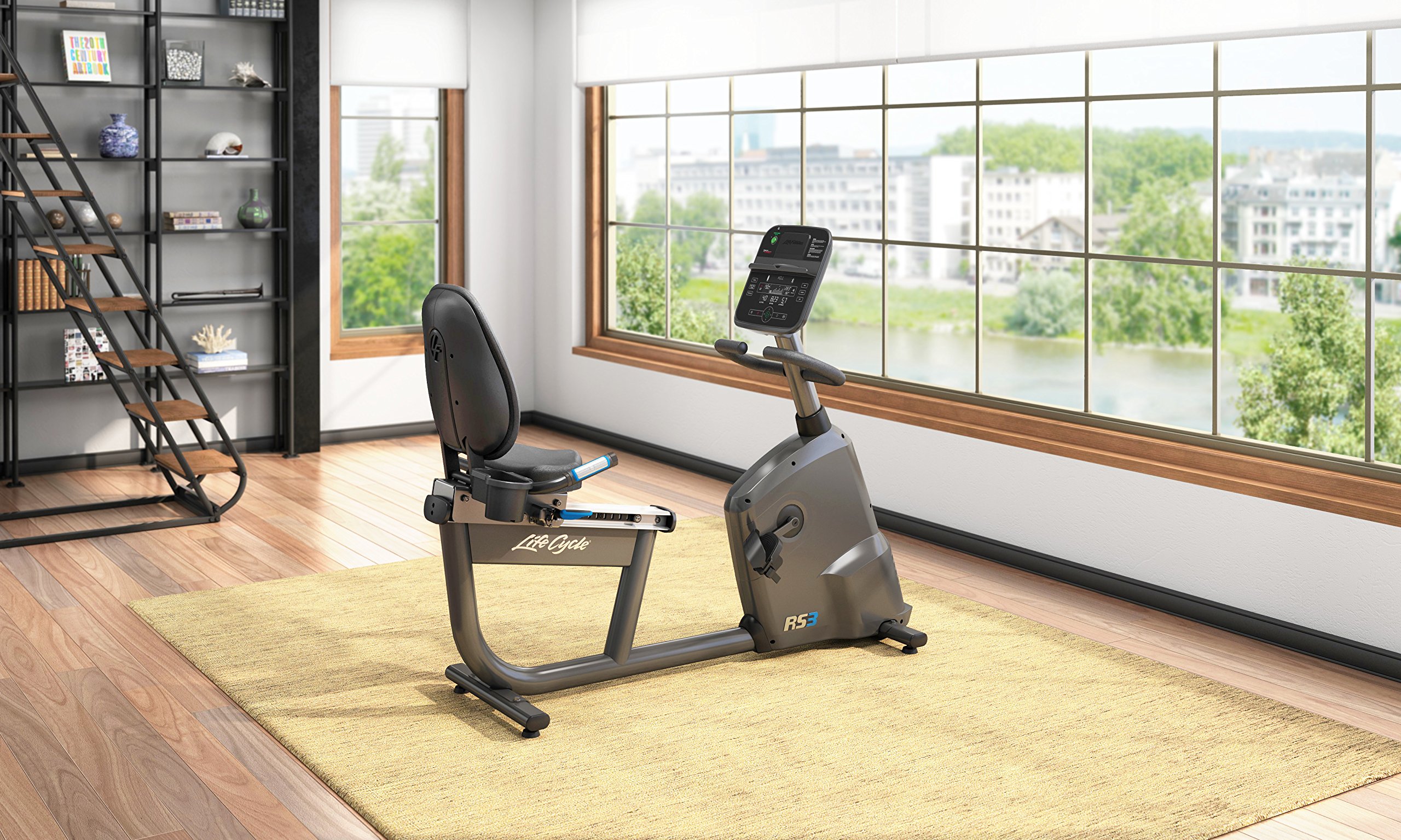Life Fitness RS3 Recumbent Indoor Cycling Exercise Bike with Track Connect Console