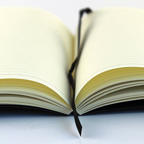 Letts Noteletts Edge Notebook, Large, Ruled, Black, 8.5 x 5.875 Inches, 192 Pages (LEN5ERBK)