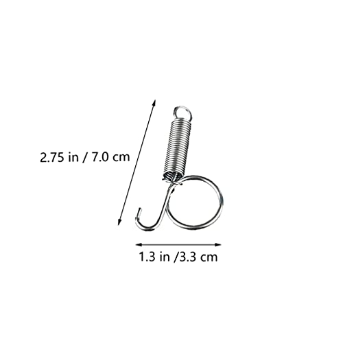 STOBOK 20PCS Metal Finger Spring Latch Hook Cage Door Spring Hook for Fixing Pet Wire Cage Door Rabbit Birds Bunny Rodents Guinea Pig Hamster Parrot Hedgehog