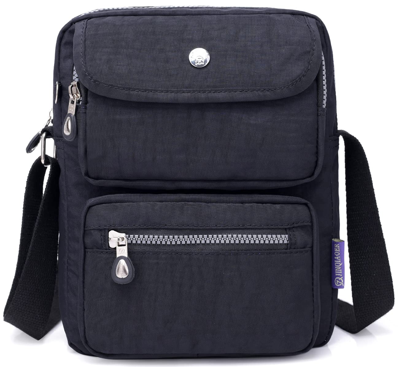 Scioltoo Shoulder Bags for Women Medium Size Nylon Crossbody Purses and Handbags For Travel and Everyday Pack(2-Black)