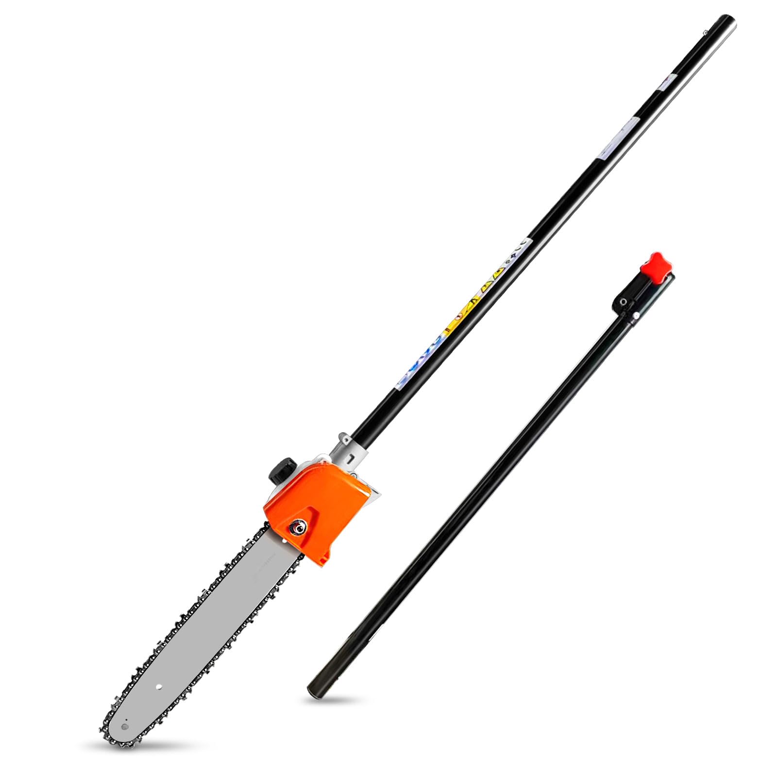 Kerlista, Replacement parts,12-inch,Polesaw with Bar and Chain Attachment for Attachment Capable String Trimmers, Polesaws, and Powerheads fits for Hus 128LD, most brushcutters and Powerheads (Black)