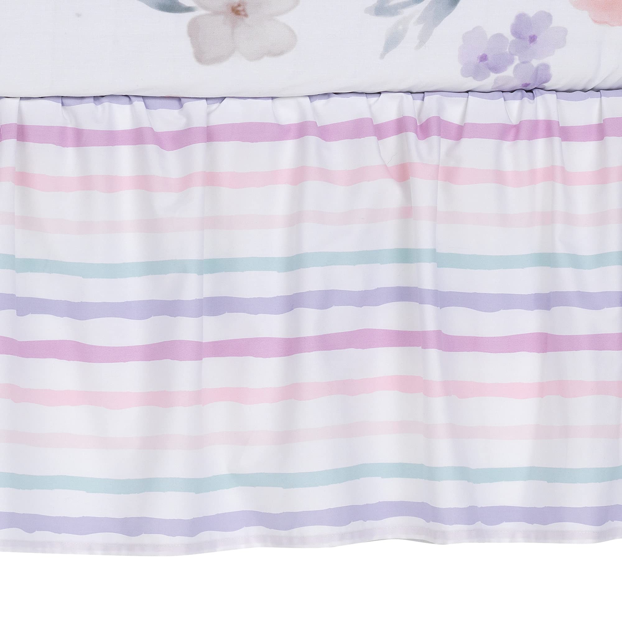 Lambs & Ivy Girls Rule The World Pink Floral 4-Piece Baby Crib Bedding Set