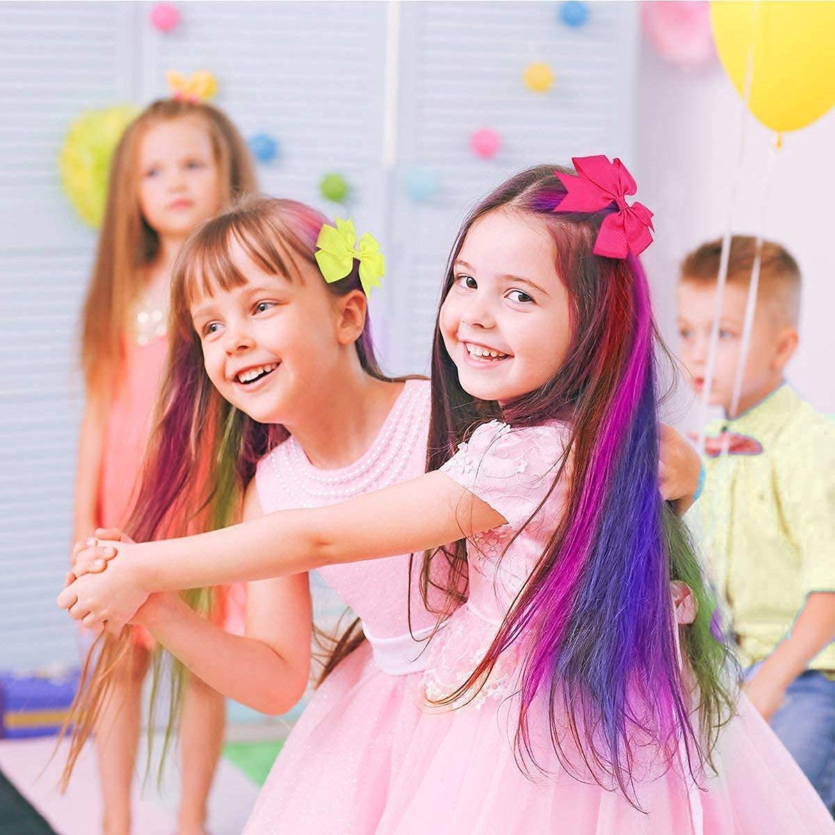 Temporary Hair Chalk Color Kit for Girls - Washable Dye and Makeup for Kids' Cosplay, DIY, Birthdays, Easter