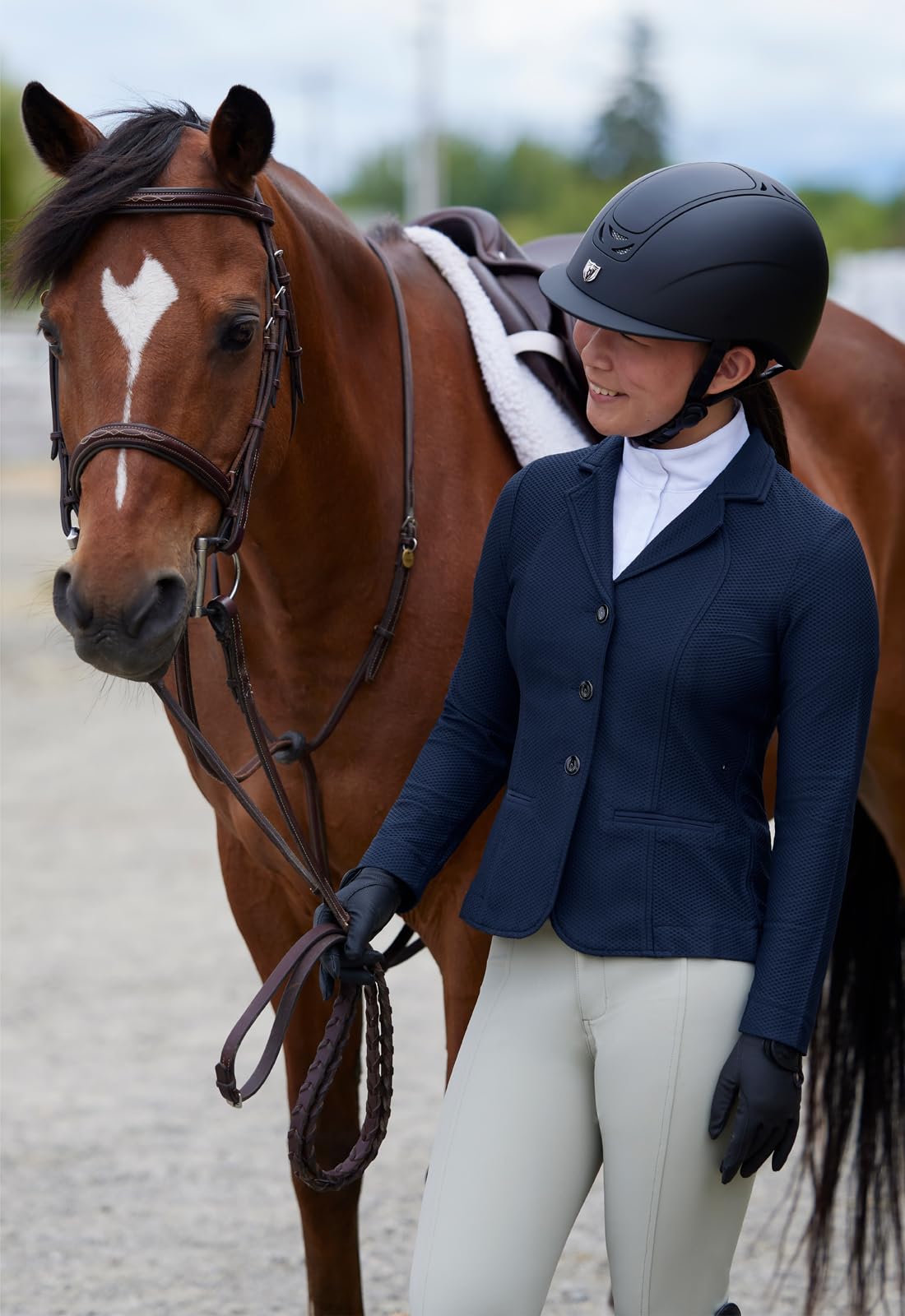 Kerrits Kids Affinity Aero Show Coat Navy Size: M