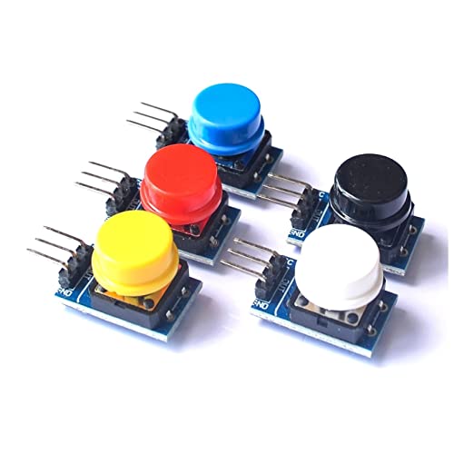TAOZUYING 5pcs 12X12MM Big Key Module Big Button Module Light Touch Switch Module with hat High Level Output for or Raspberry pi 3