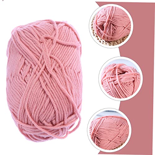 Wool Yarn 10 Rolls Milk Cotton Yarn Knitting Wool Chunky Yarn Wool Knitting Crochet Yarn Weaving Yarn Knitting Yarn DIY Yarn Pink Doll Coarse Wool DIY Soft Milk Cotton Crochet Yarn