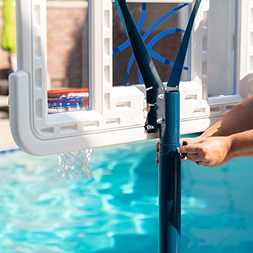Lifetime 1306 Pool Side Height Adjustable Portable Basketball System, 44 Inch Backboard