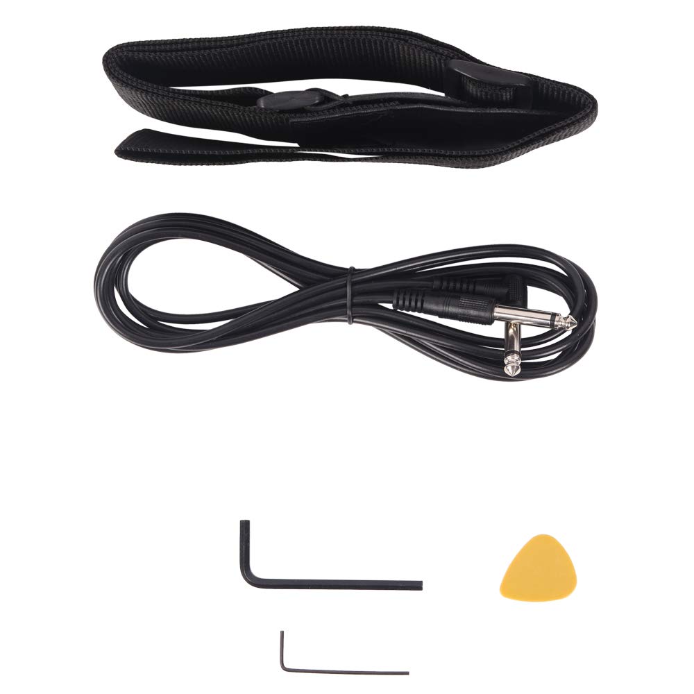 Lykos 4 Strings Left Hand Electric GP Bass Guitar + Cord + Spanner Tool + Plectrum (Burlywood)