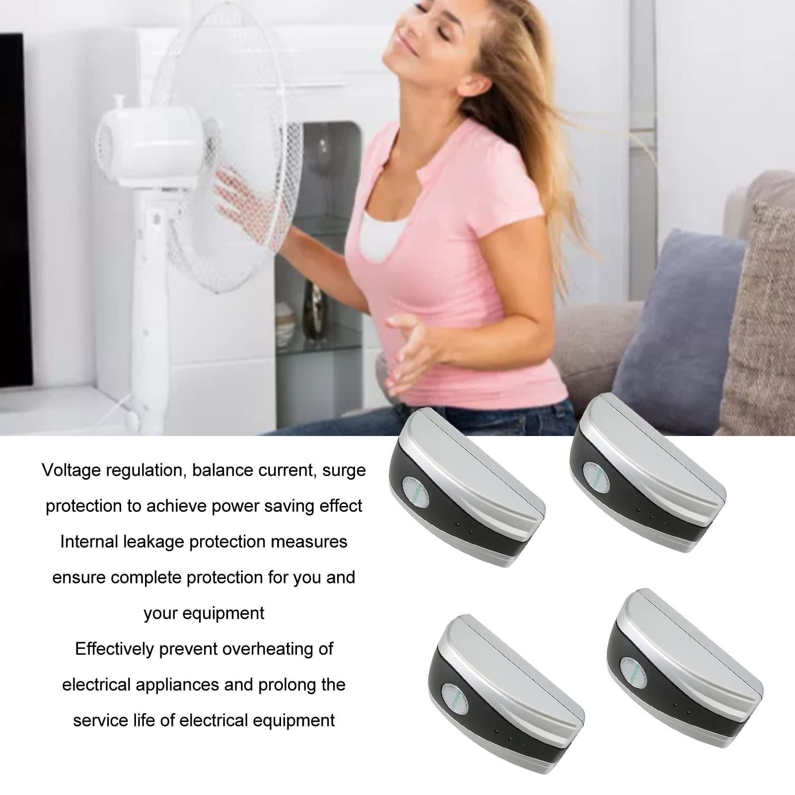 Power Save, Energy Saver 4PCS, 90โ250V 30KW Automatic Electricity Saving Box Household Office Market Device Electric Smart Energy Saver, House Voltage Stabilizer Energy Saving(US)