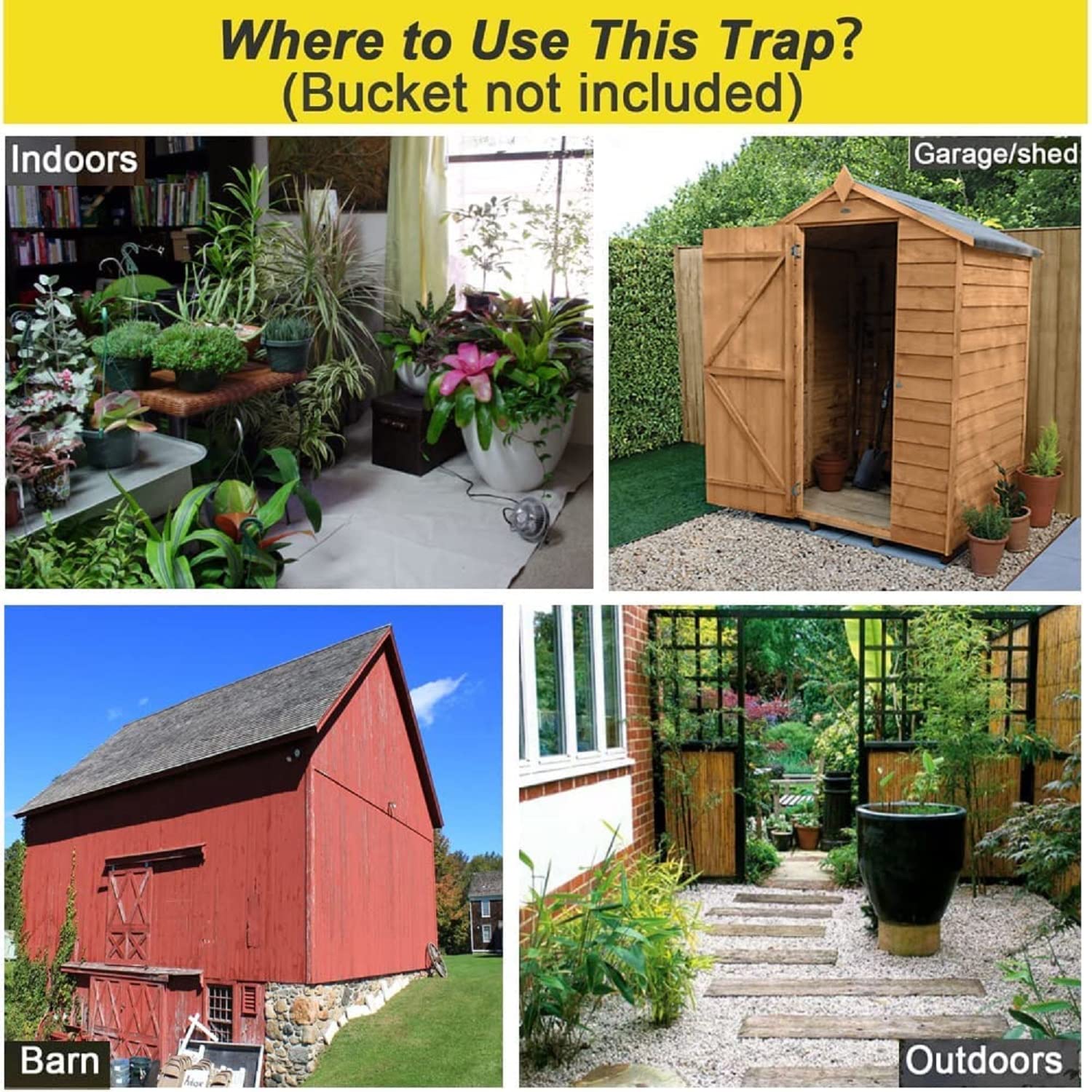 SJNDY Pack 2 Bucket Lid Mouse Trap, 5 Gallon Bucket Compatible, Mouse Catching Tool, Trap Door Style, Multi Catch, Auto Reset, Indoor Outdoor (Wine)