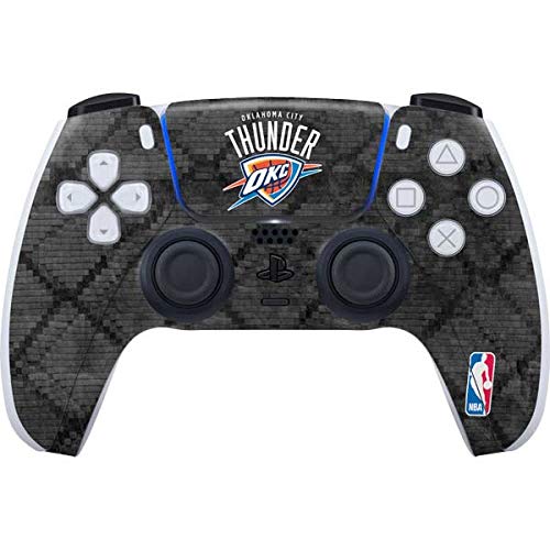Skinit Decal Gaming Skin Compatible with PS5 Controller - Officially Licensed NBA Oklahoma City Thunder Dark Rust Design
