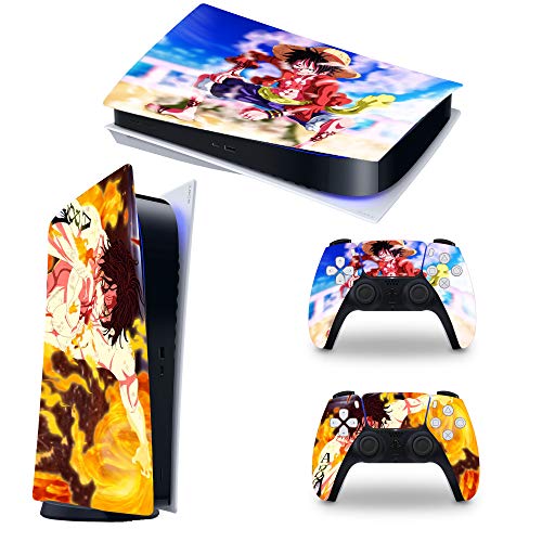 Navy Anime PS5 Standard Edition Whole Body Vinyl Skin Sticker Decal Cover for PlayStation 5 System Console and Controllers