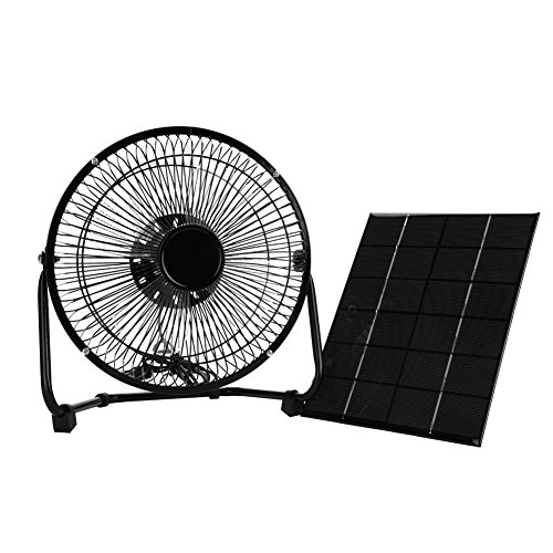 Solar Panel Powered Fan, 2.5w/5W USB Solar Powered Fan Mini Solar Ventilator, Portable Fan for Cooling Ventilation, Outdoor Home Travelling Greenhouse Pet Chicken House Car Ventilation System, 8 Inch