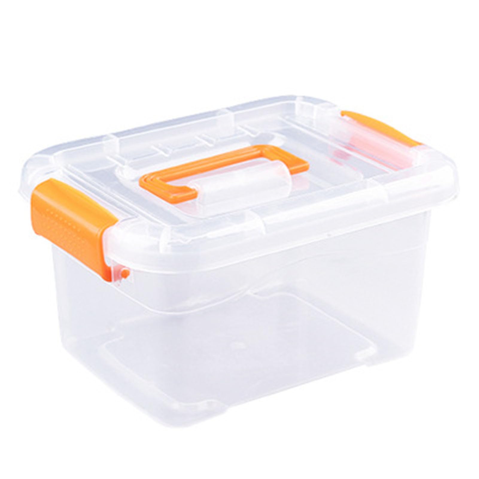 WOHPNLE Plastic Storage Bin, Storage Latch Bin Box Portable Handle Storage Bin Container Heavy Duty Clear Storage Latch Container Box for Organizing (L)